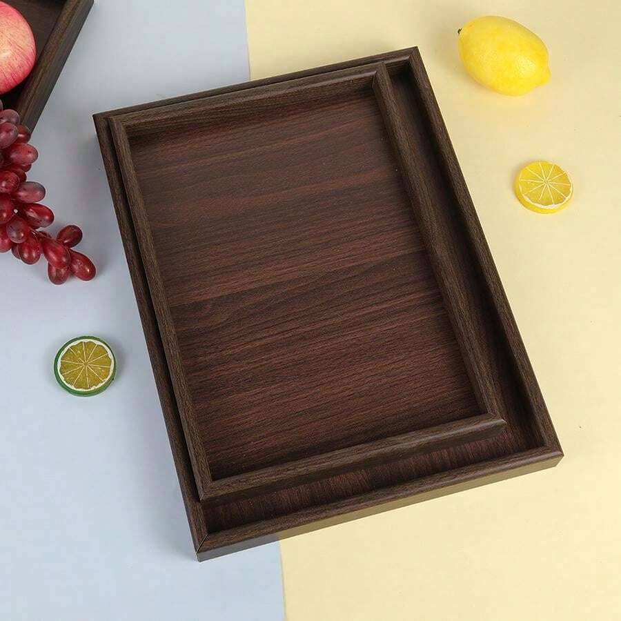 2pcs/Set Rectangular Serving Trays, Portable Tray For Food, Bakery ...
