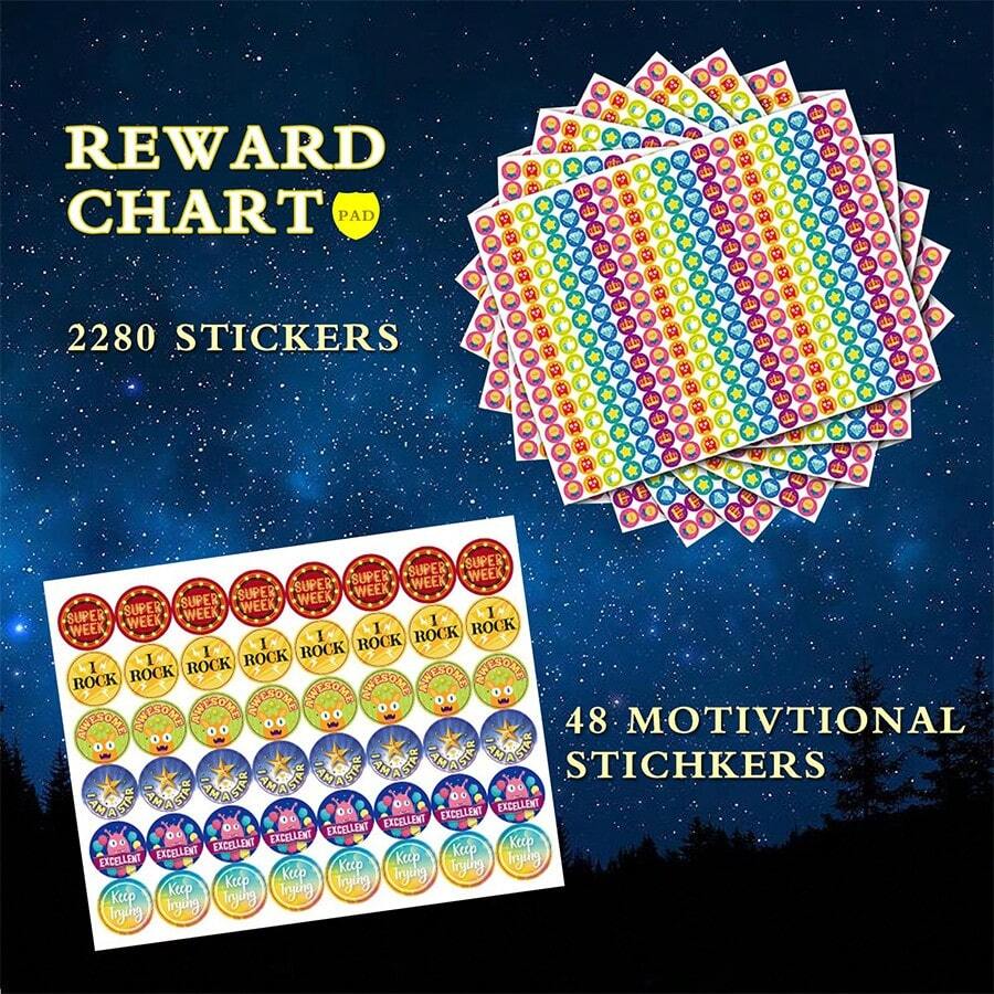 Behavior Reward System Chart - Pad With 26 Chore Charts For Kids 2800 ...