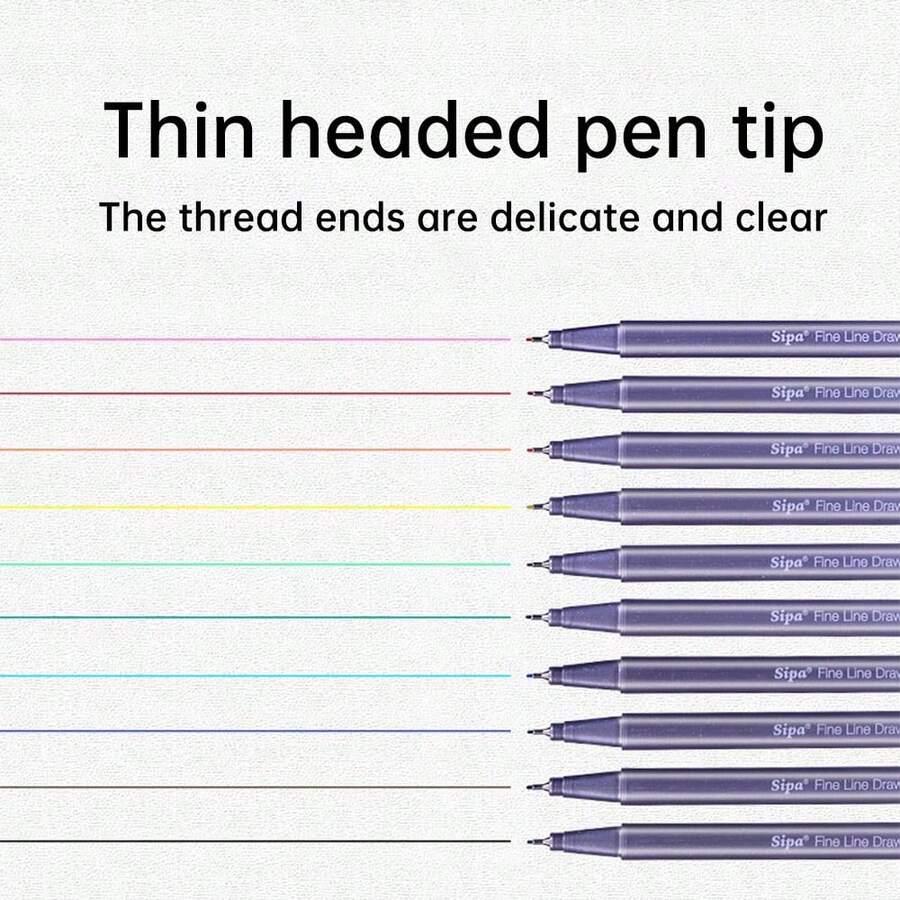 A Beautiful Set Of Hand Drawn Line Markers Suitable For Painting, Edge ...