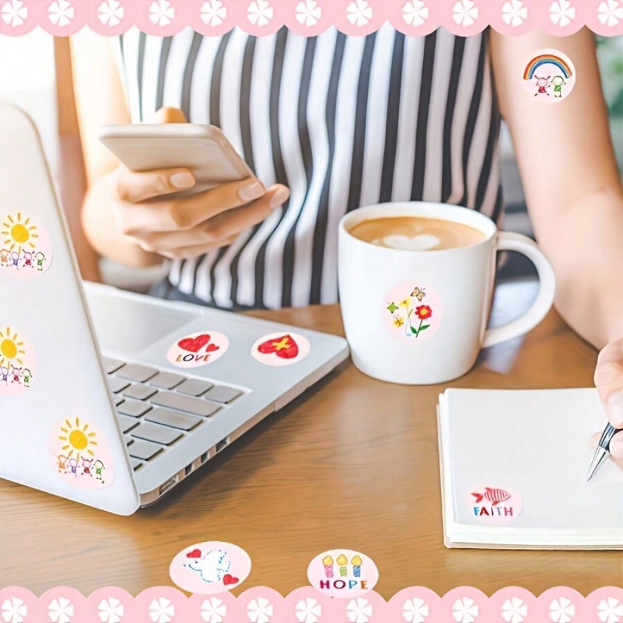 120pcs Pink Bible Verse Stickers, Christian Scripture Motivational ...