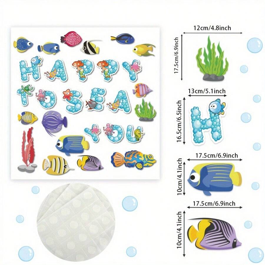 Ocean Themed Classroom Decoration Bulletin Board Set With Tropical Fish ...