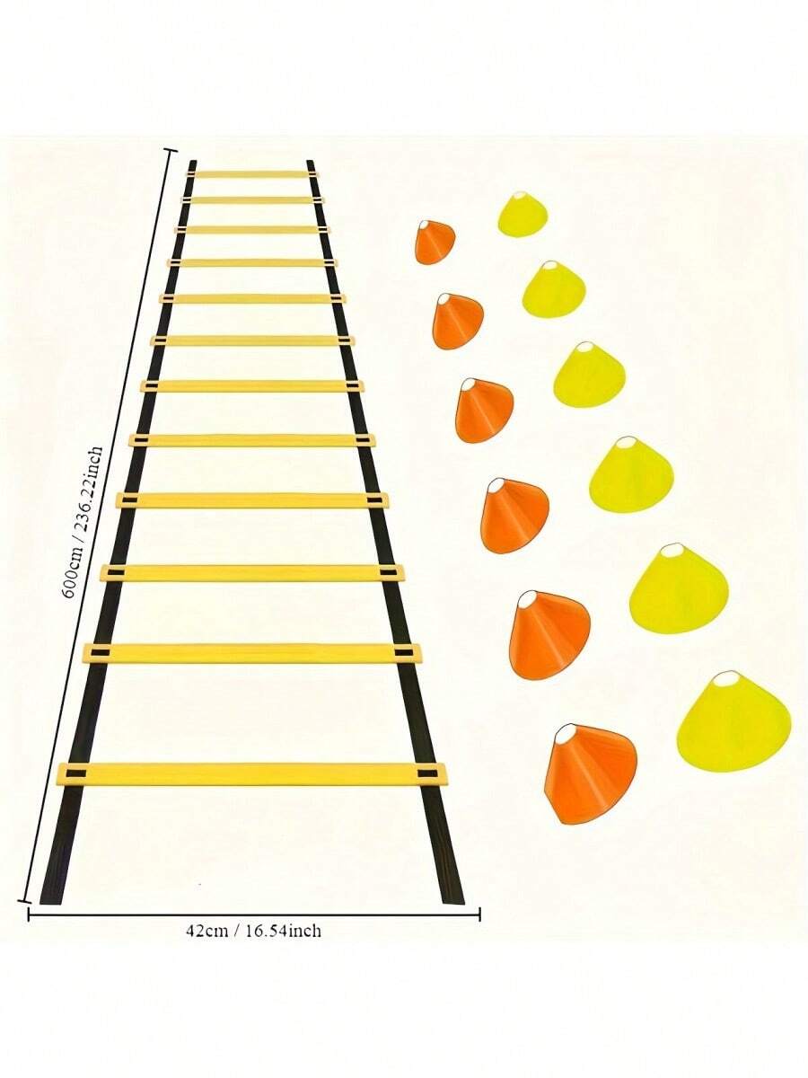 Football Training Kit Including Rope Ladder, Agility Speed Ladder, Cone ...