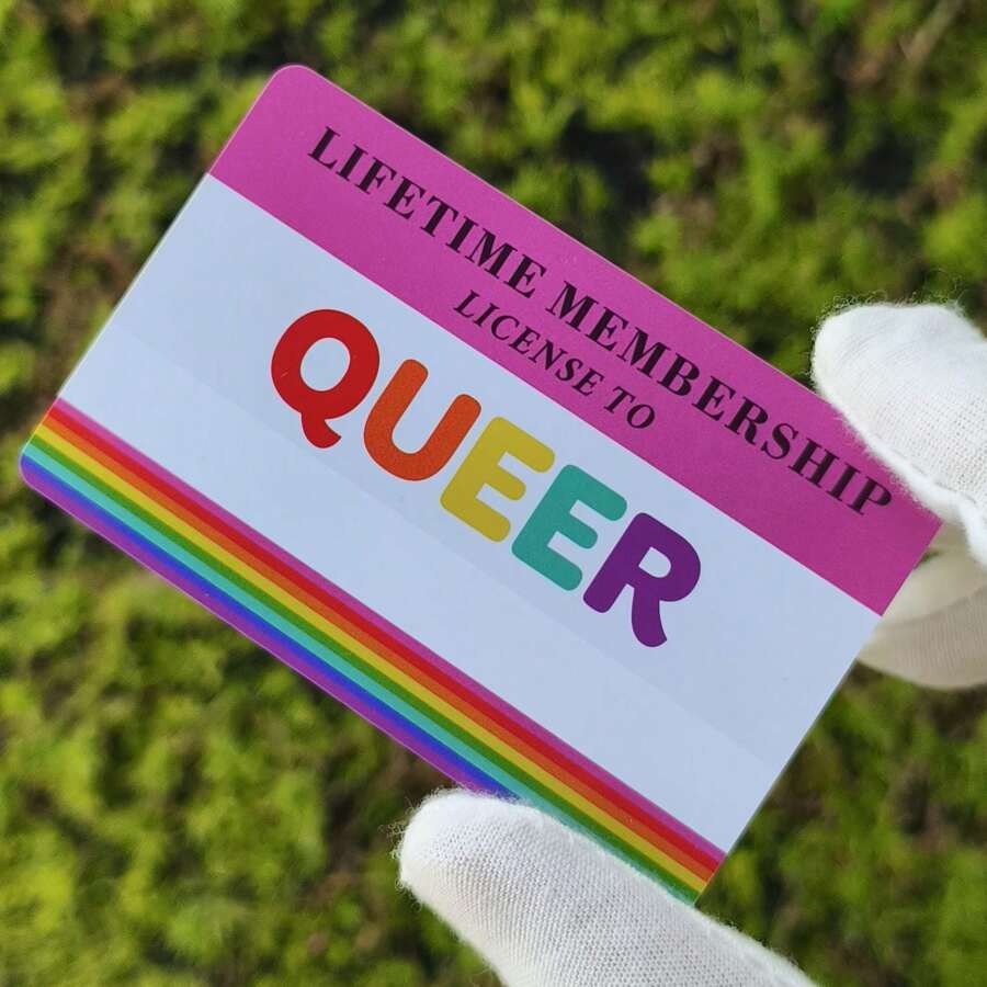QUEER Writable LGBTQIA Identity Card LGBT Pride Cards Lifetime ...