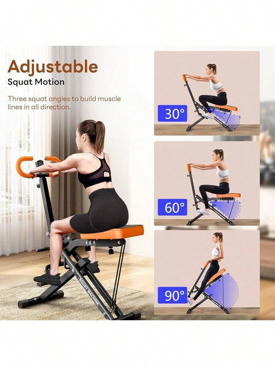 SogesPower Squat Machine For Home Gym, Squat Rowing Machine With ...
