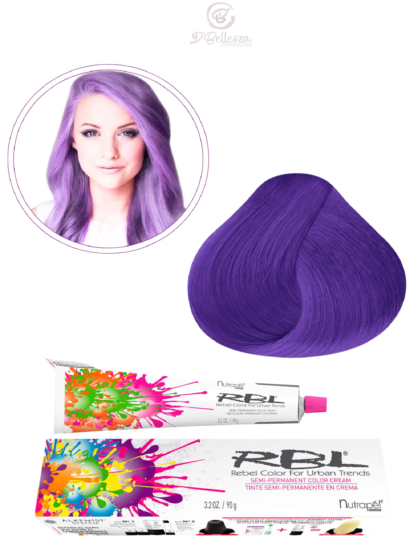 Nutrapel Tinte Semi Permanente RBL Tonos de Fantasía Super Pigmentado ...