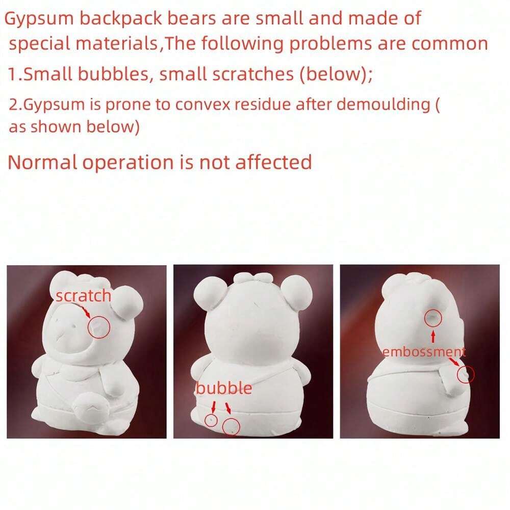 DIY Teddy Bear Plaster Figurine, Painting & Aromatherapy Craft Kit, 3D ...