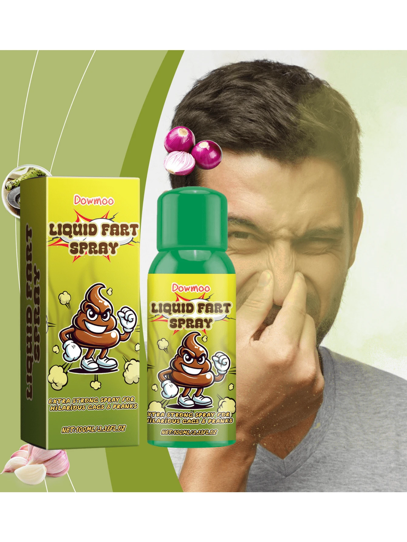 Spray fedorento para brincadeira de dia da mentira, líquido para pessoa ...