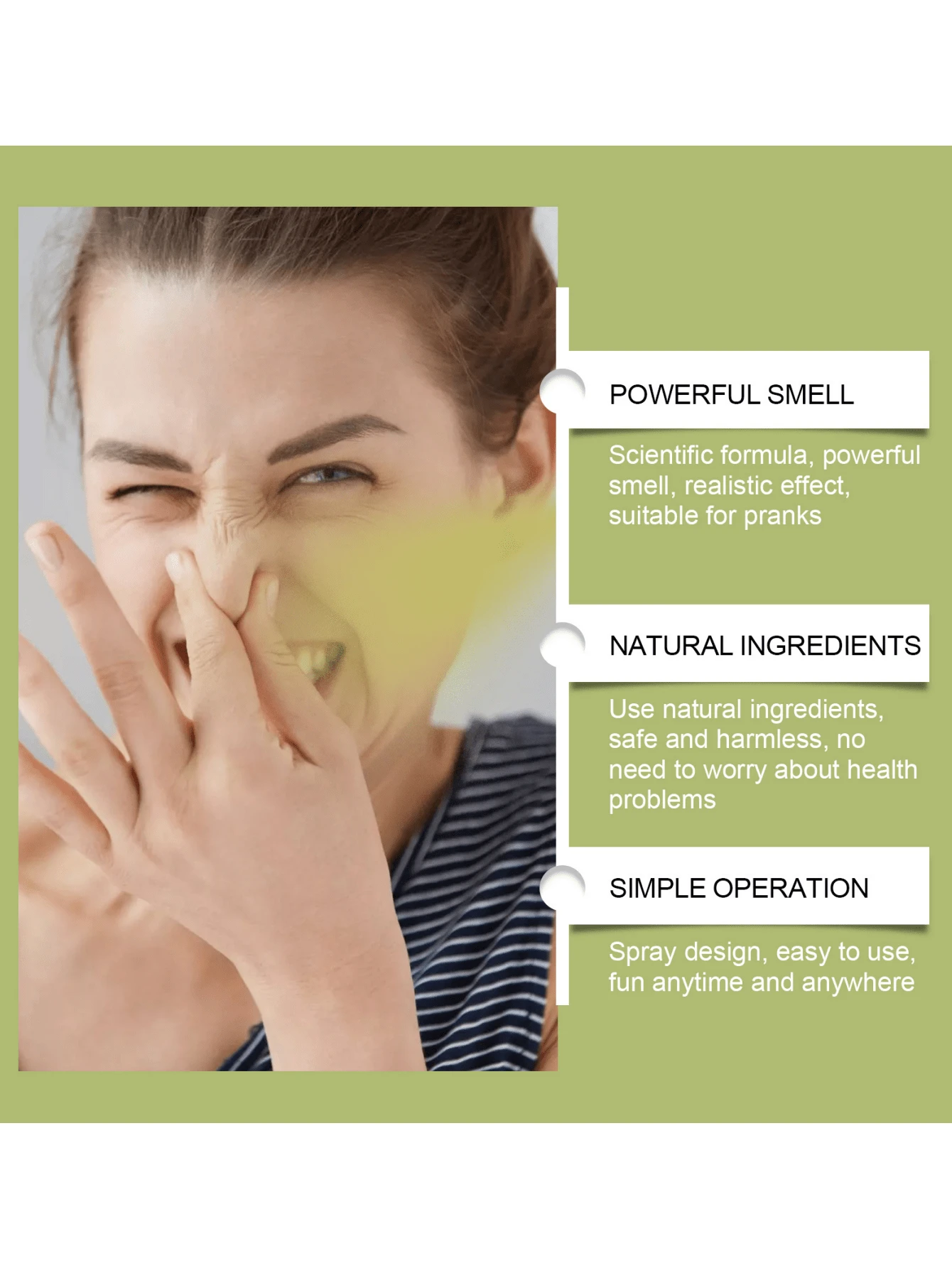 Stinkende spray 1 april grap Hele persoon Vloeibare scheet Draagbaar ...