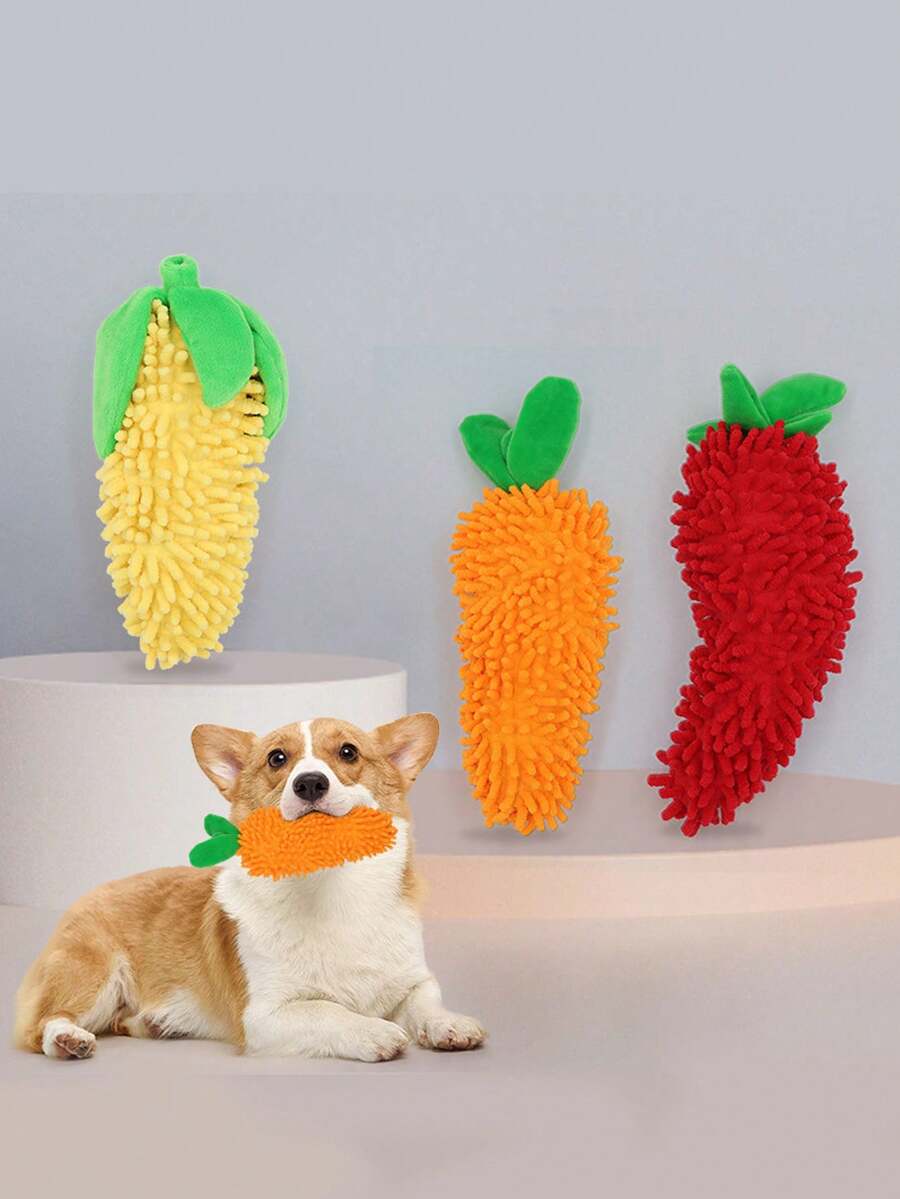 Pet Products Dog Voice Toy Vegetable Modeling Mop Plush Toy Dog Bite ...