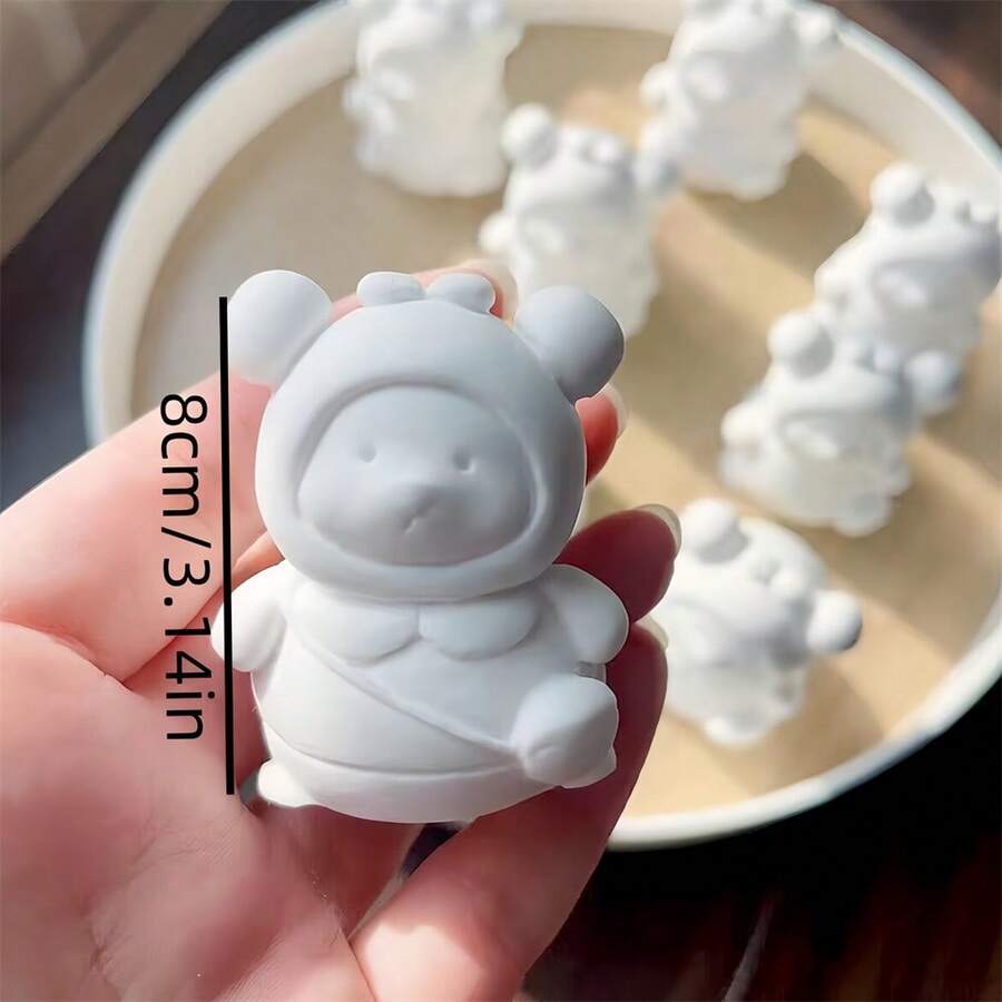 Figurine en plâtre d'ours en peluche DIY, kit artisanal de peinture et ...