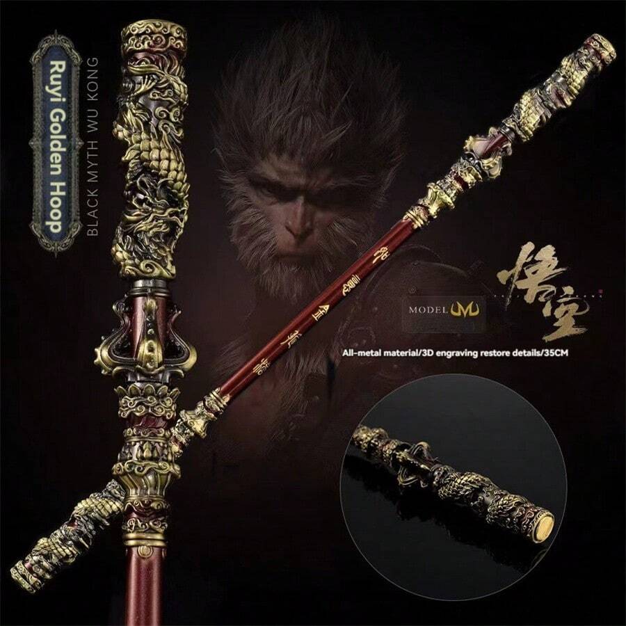 35cm Wukong From Black Myth Game Metal Craft Decorative Monkey King's ...