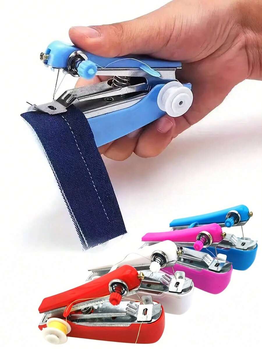 Home Handheld Sewing Machine Protable Outdoor Travel Clothes Fabrics ...