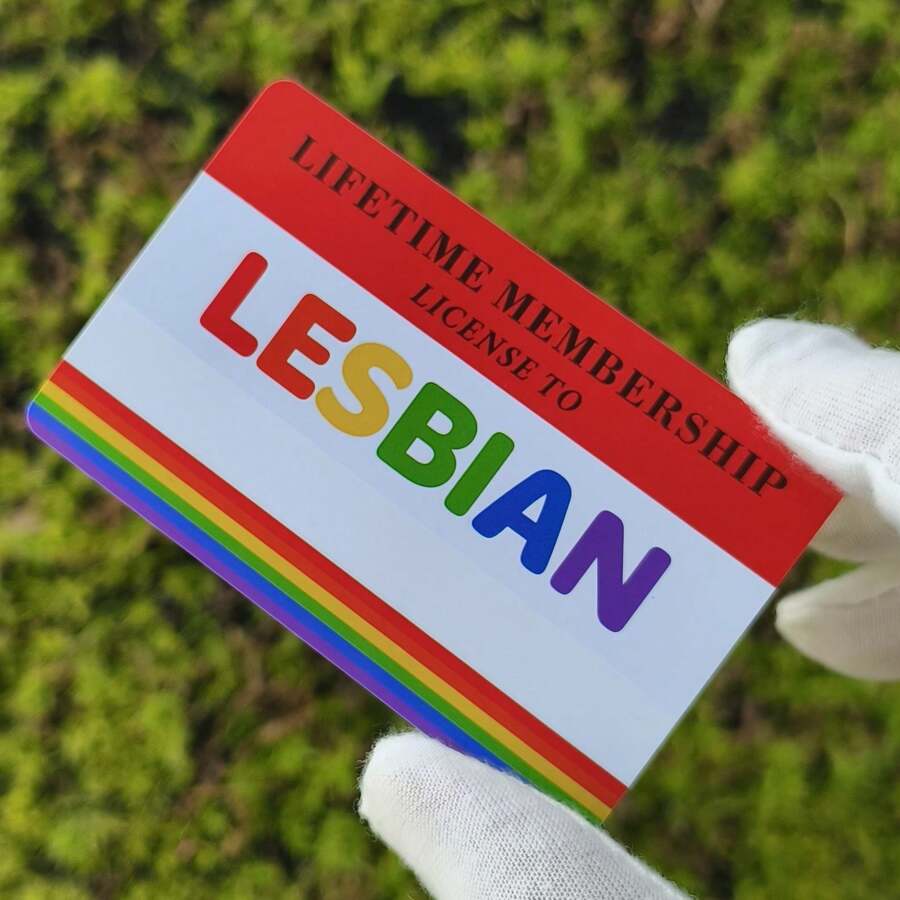 NON BINARY Writable LGBTQIA Identity Card LGBT Pride Cards Lifetime ...