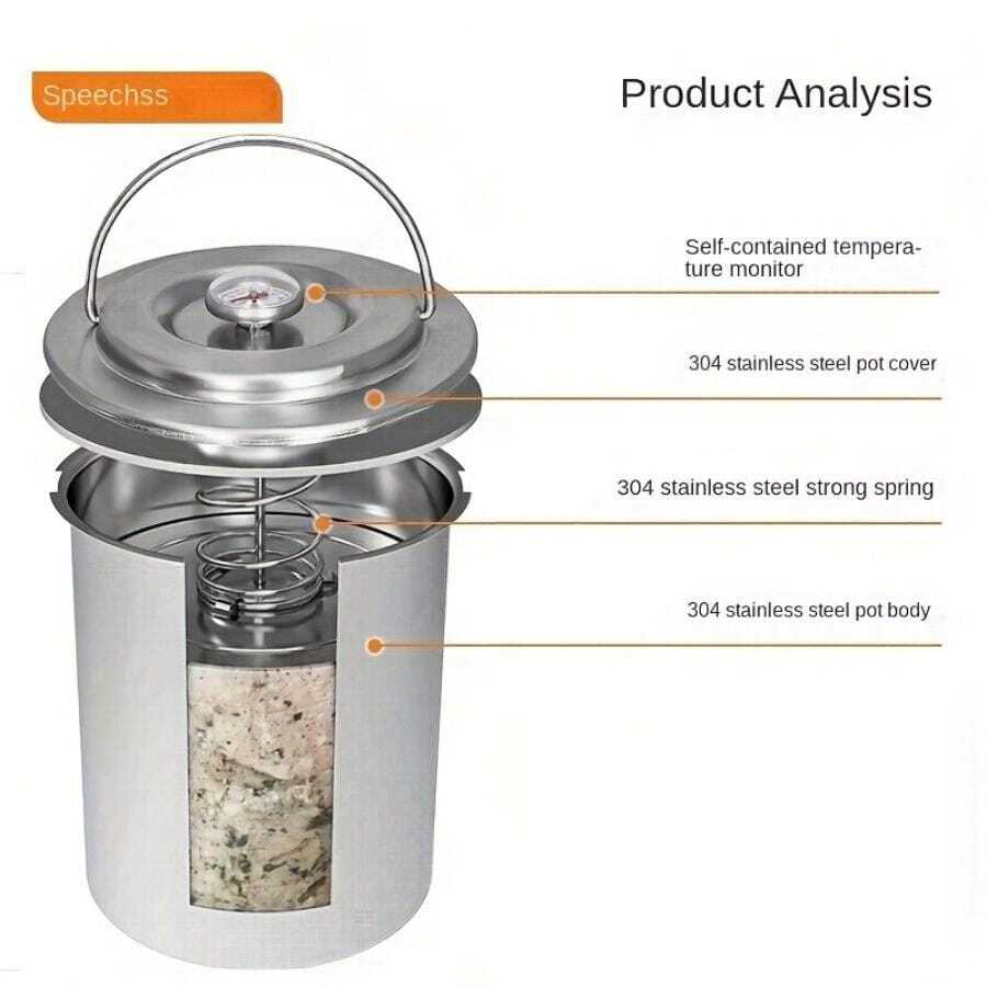 Stainless Steel Meat Steamer With Thermometer,Meat Pressure Cooker ...
