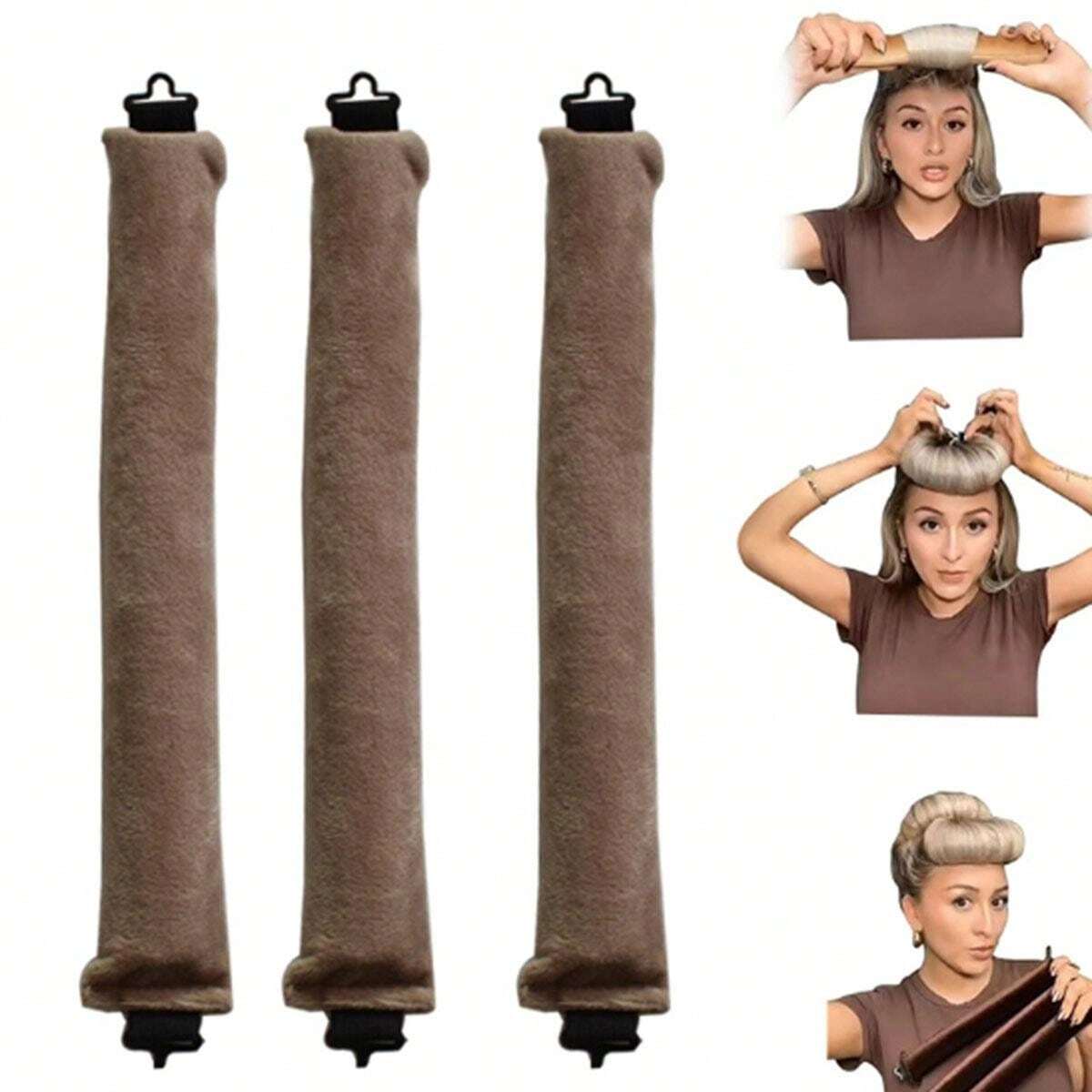 3pcs 2024 New Soft & Comfortable No-Heat Hair Wave Curling Rods, 3 ...