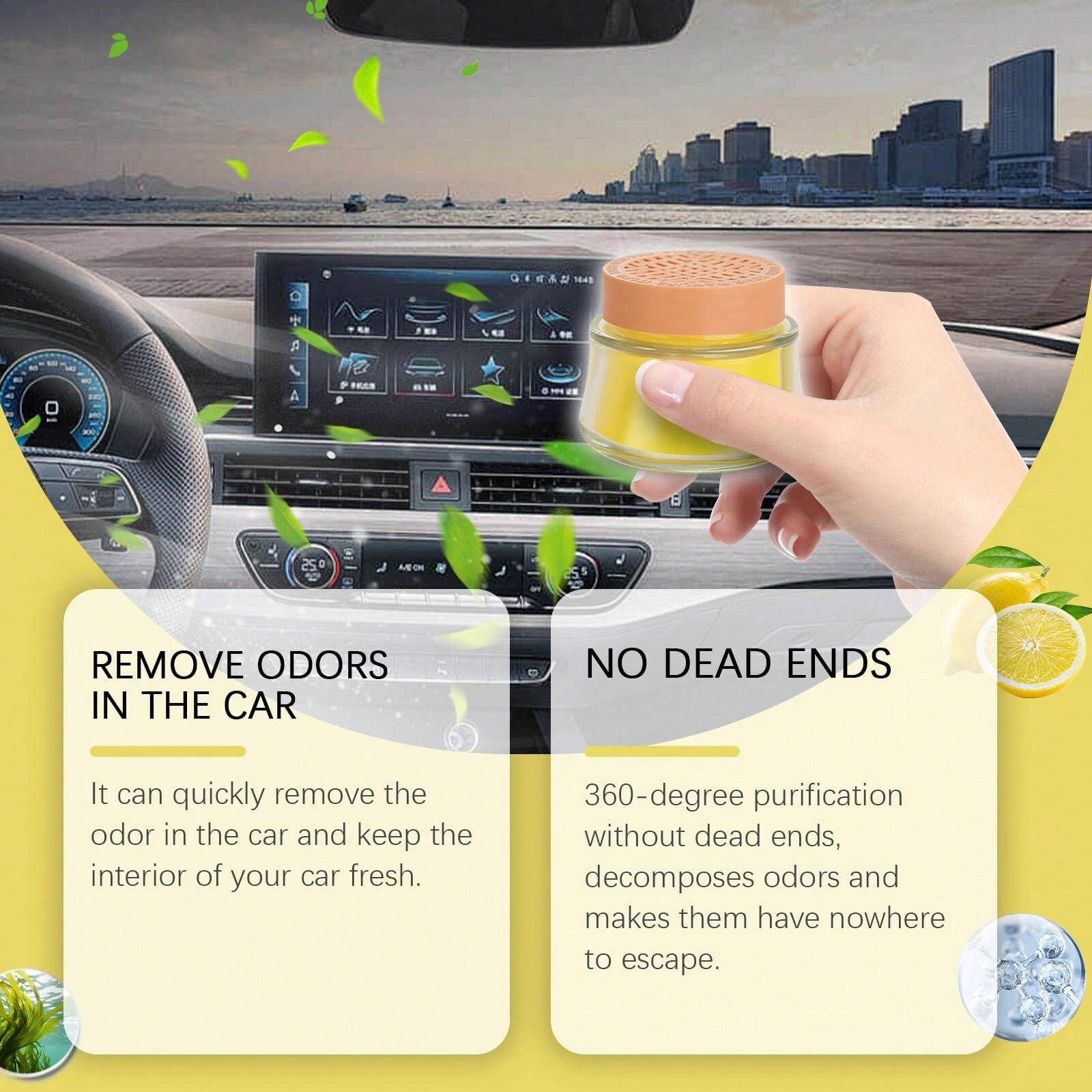 Lemon Fragrance Car Solid Air Freshener, Refreshing Car Deodorizer With ...