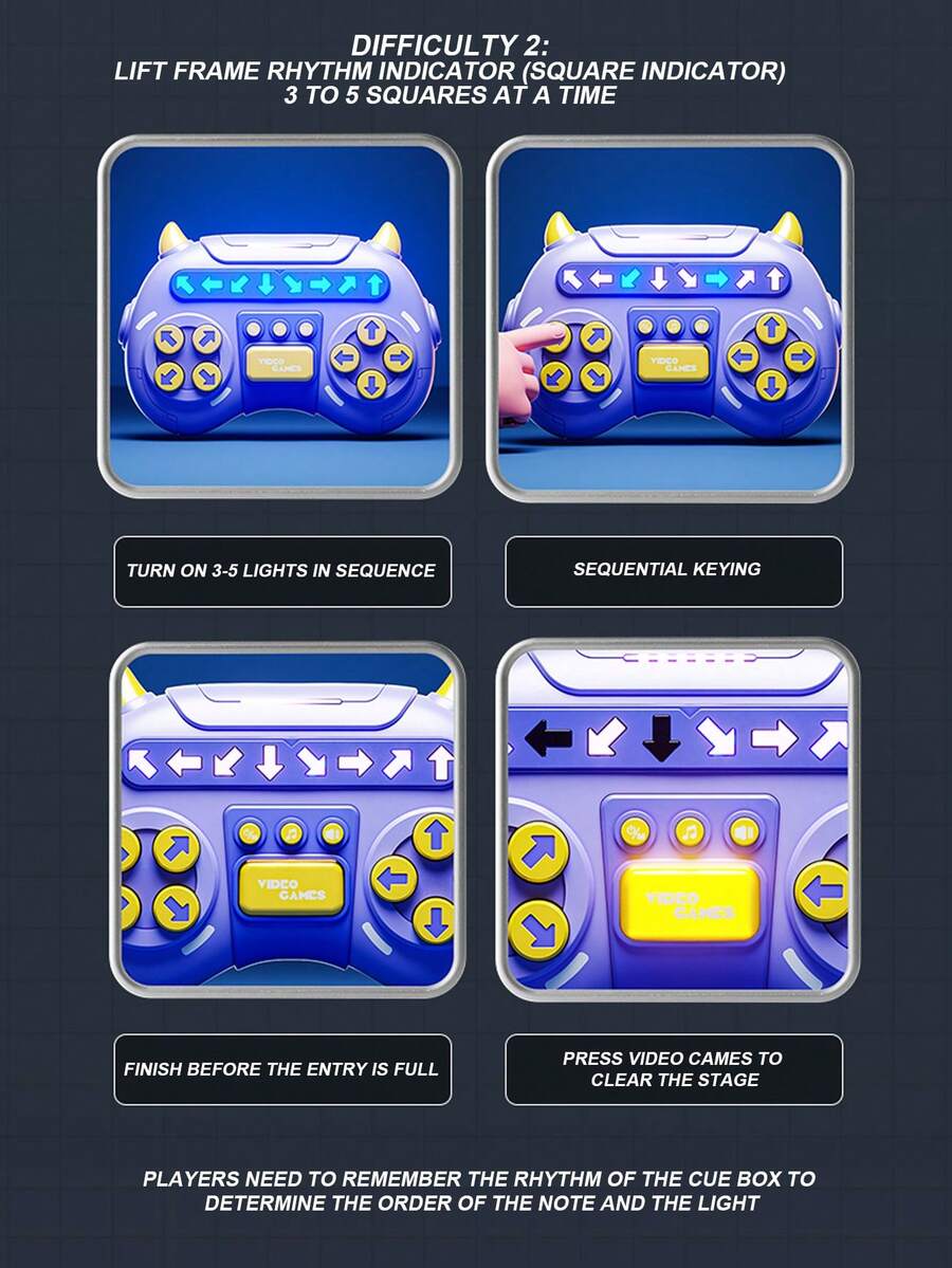 New Rhythm Master Dual Player Push Rhythm Game Machine, Pocket Dance ...