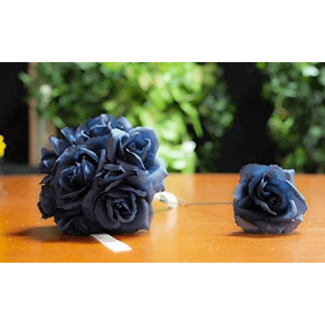 50-Pack: Navy Blue Rose Picks, 8" Long, 3" Wide, Floral Home By ...
