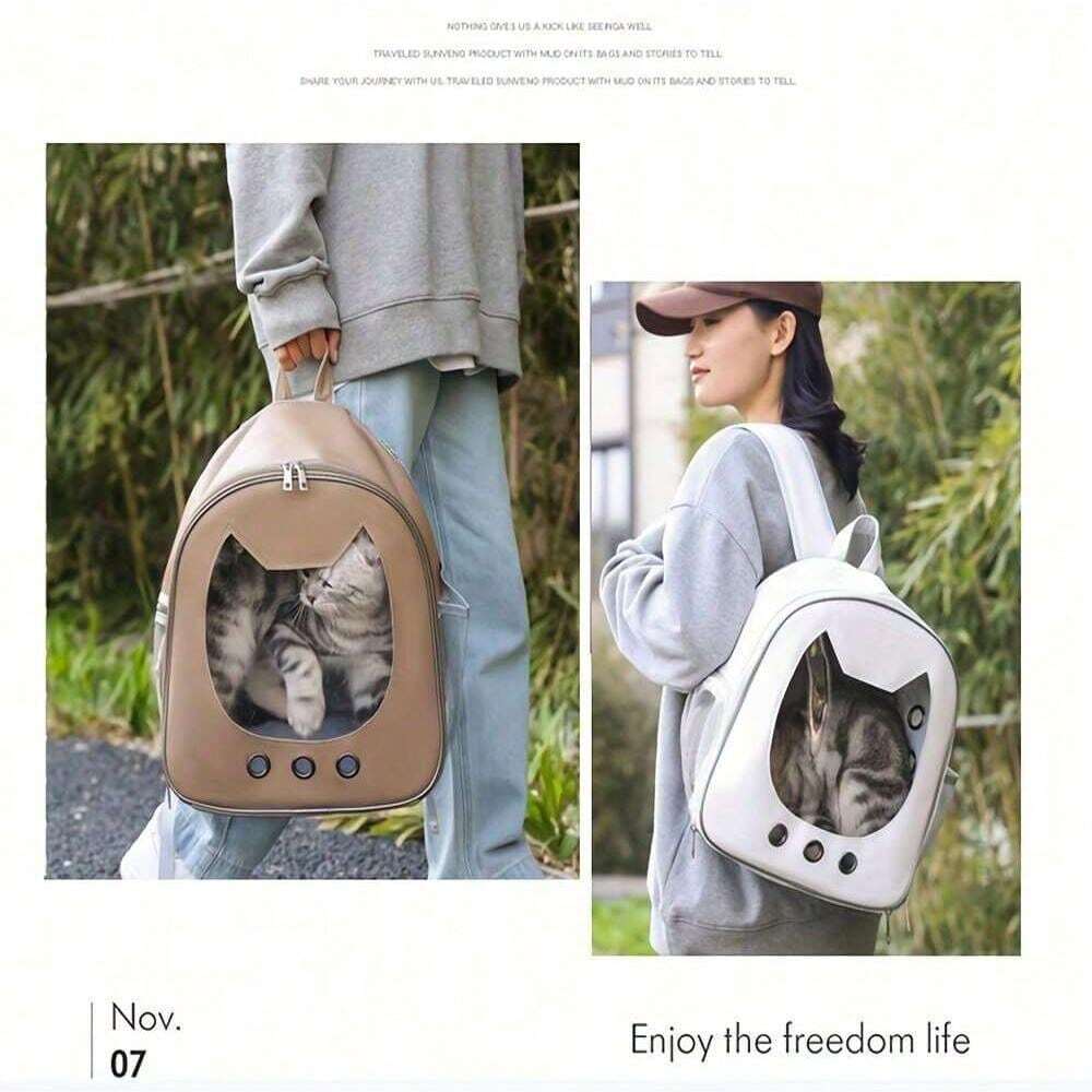 IISVGE Pet Backpack, Breathable, Portable And Comfortable Cat Backpack ...