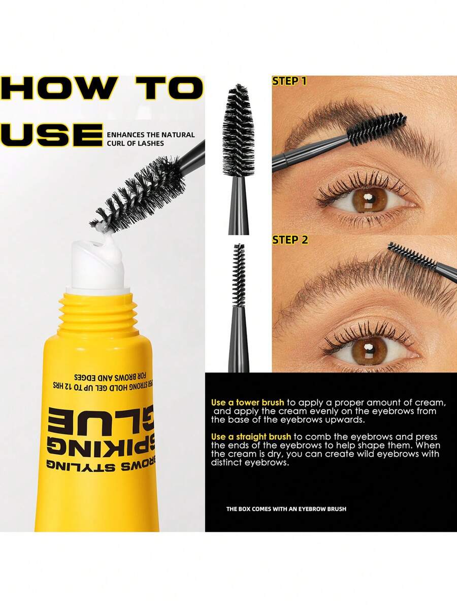 Pegamento para dar forma a las cejas - Gel fijador transparente para cejas, gel fijador de cejas ...