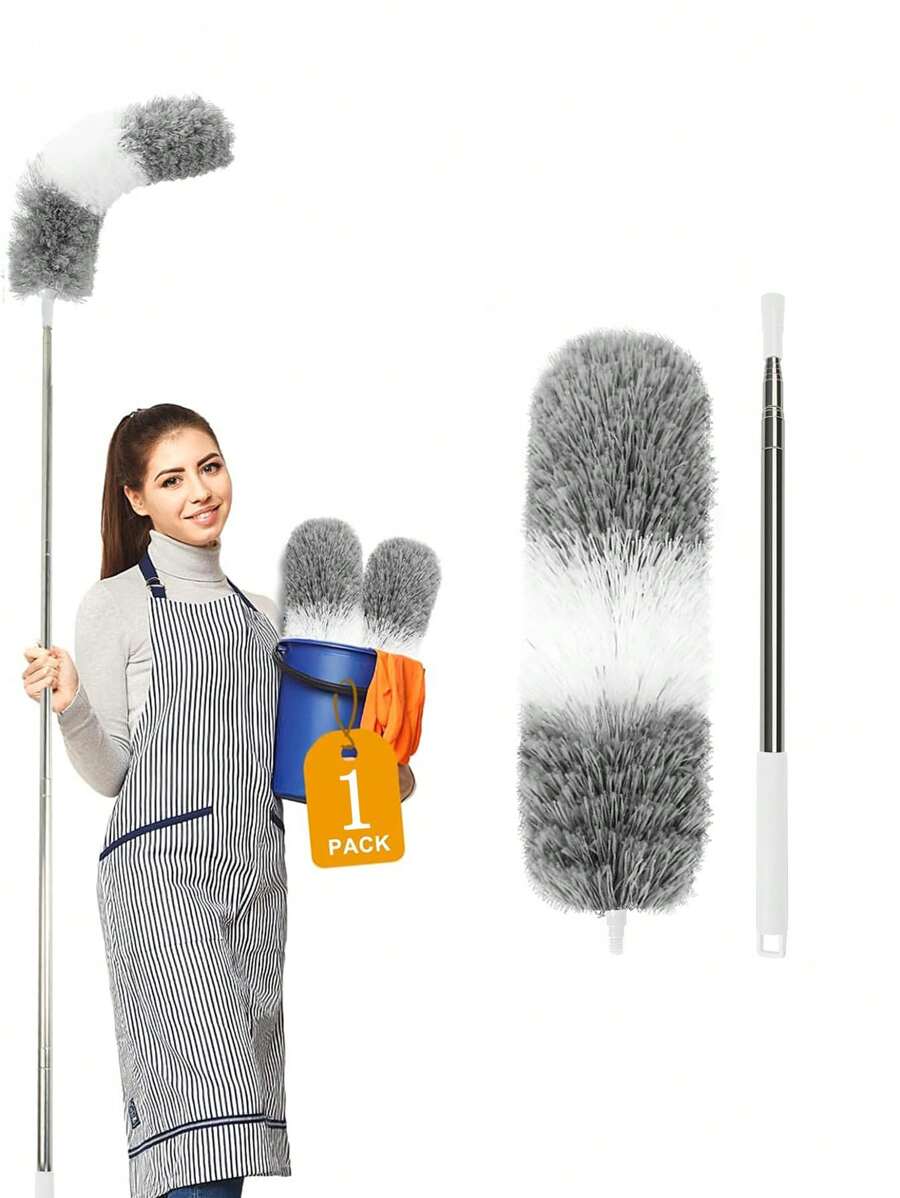 Microfiber Duster, Extendable Feather Duster (Stainless Steel ...