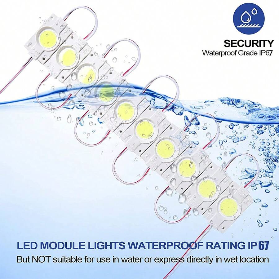 20 Módulos De 9 Led Cob Plasma Redondos Alta Intensidad 2.4w,Módulo LED D C 12V Módulo COB ...
