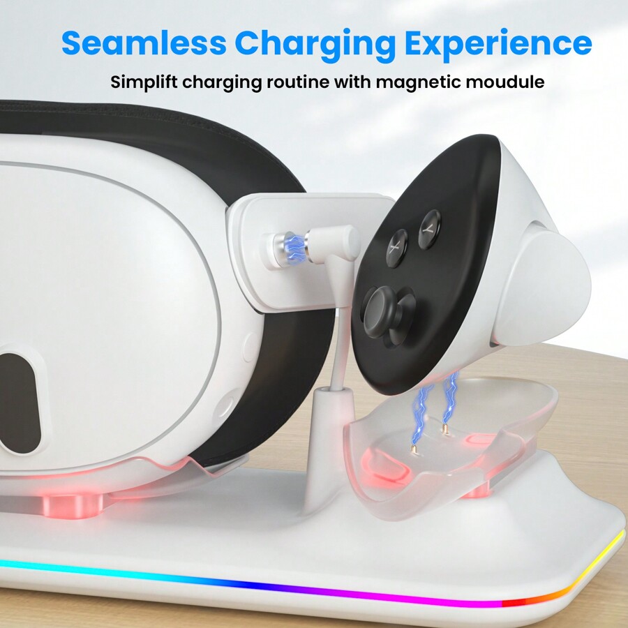 Wireless Charging Dock For Meta Quest 3 Compact Design All-In-One ... Wireless Charging Dock For Meta Quest 3 Compact Design All-In-One ...