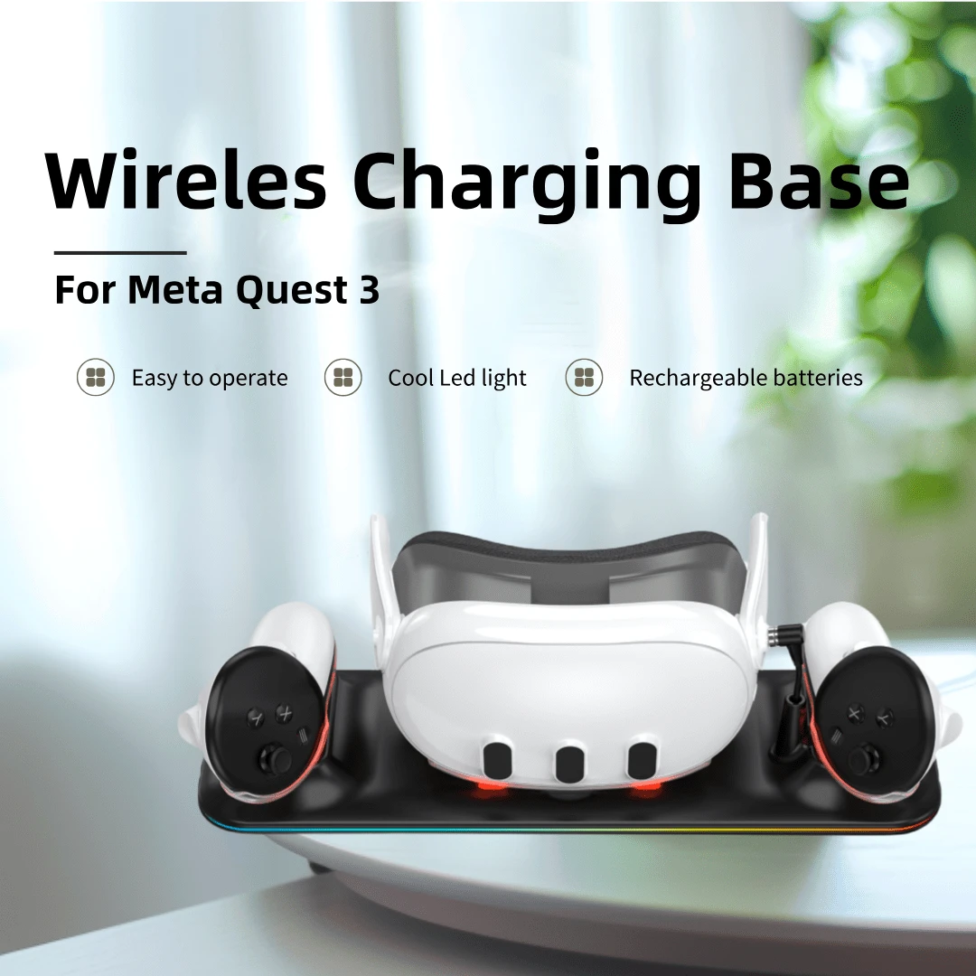Wireless Charging Dock For Meta Quest 3 Compact Design All-In-One ... Wireless Charging Dock For Meta Quest 3 Compact Design All-In-One ...