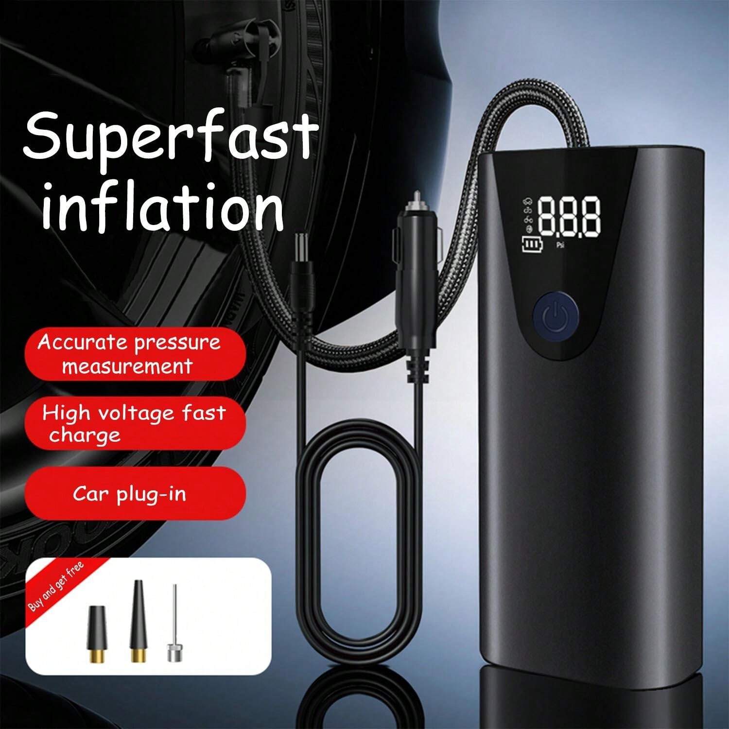 New Portable Car Cigarette Lighter Digital Display High-Speed Tire ...
