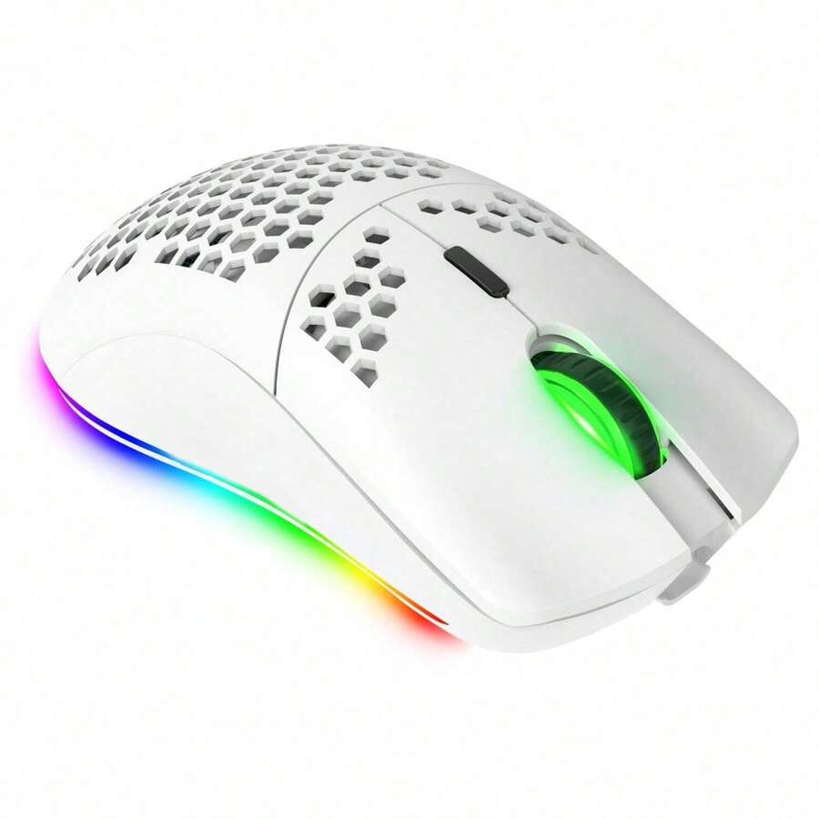 ATTACK SHARK ATTACK SHARK RGB Wireless Gaming Mouse, Ultra-Light Honeycomb Shell, 2.4G Wireless ...