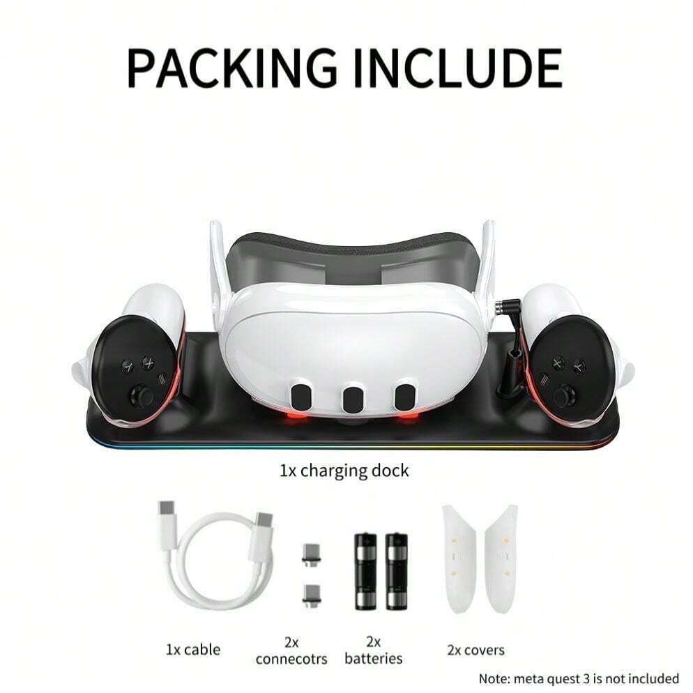 Wireless Charging Dock For Meta Quest 3 Compact Design All-In-One ...