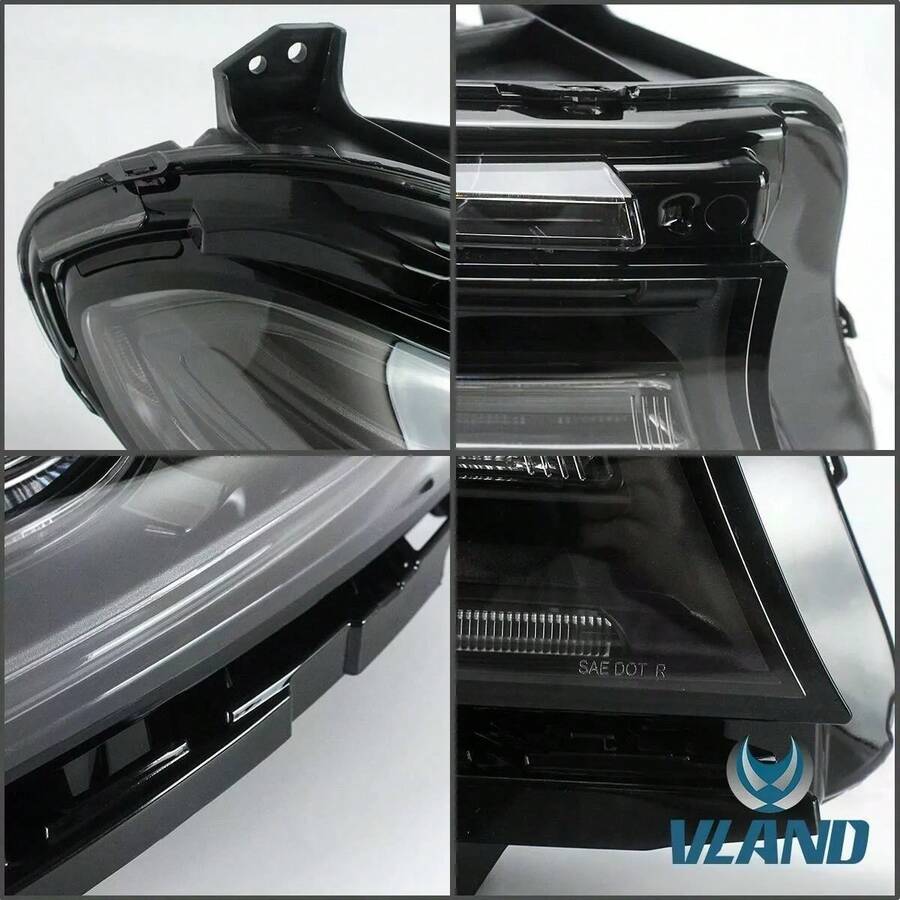 Pair LED Dual Beam Projector Headlights For 2015-2023 Dodge Charger SRT ...