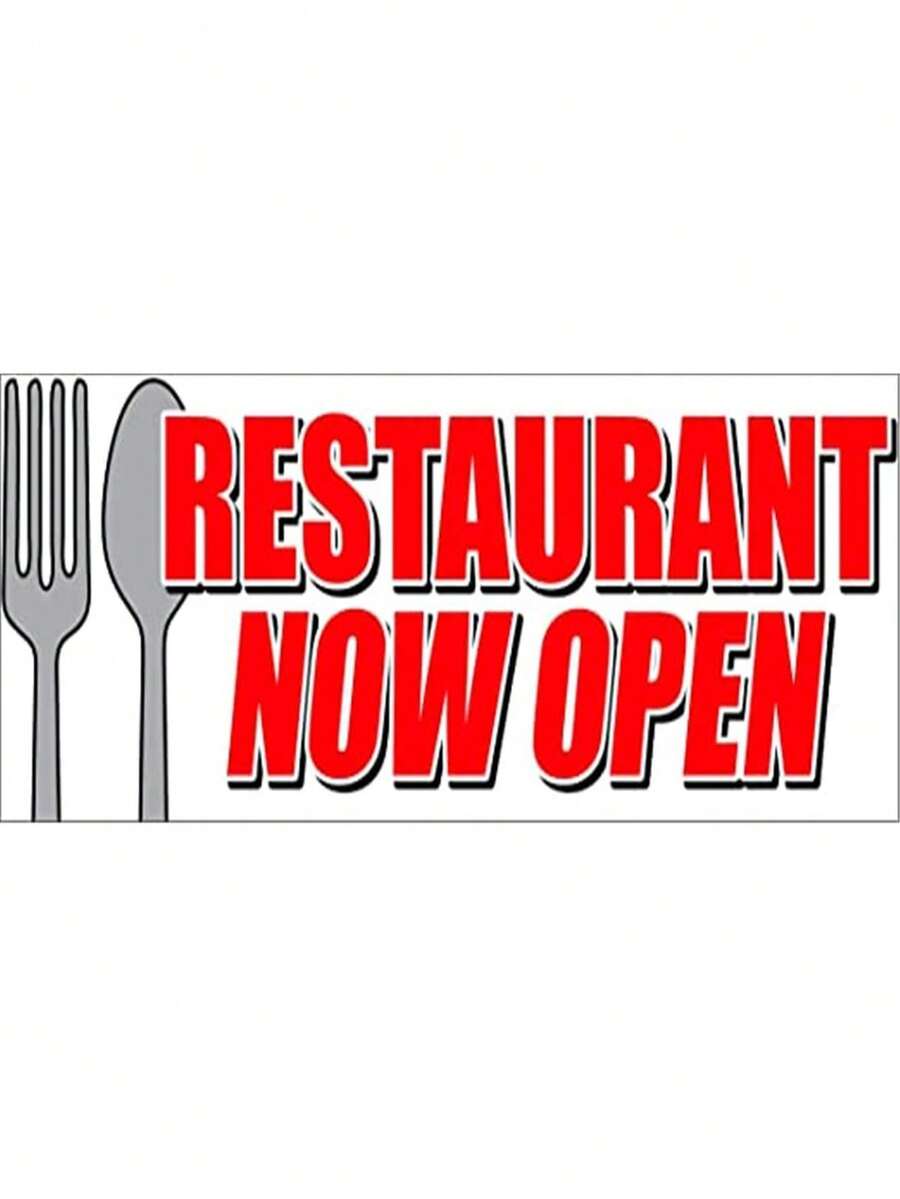 SignMission B-96 Restaurant Now Open 36 X 96 In. Restaurant Now Open ...