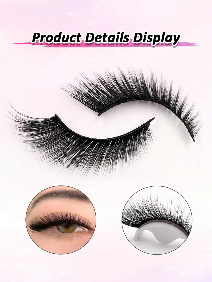 NEW 5 Pairs Fox New Cat Eye Lashes Mink Eyelashes 3D Curl Winged ...