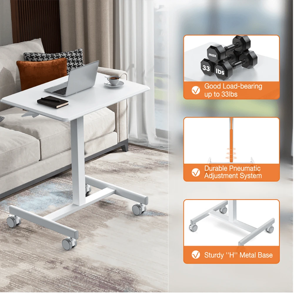 Mobile Small Stading Desk - Sit Stand Desk, Portable Rolling Laptop ...