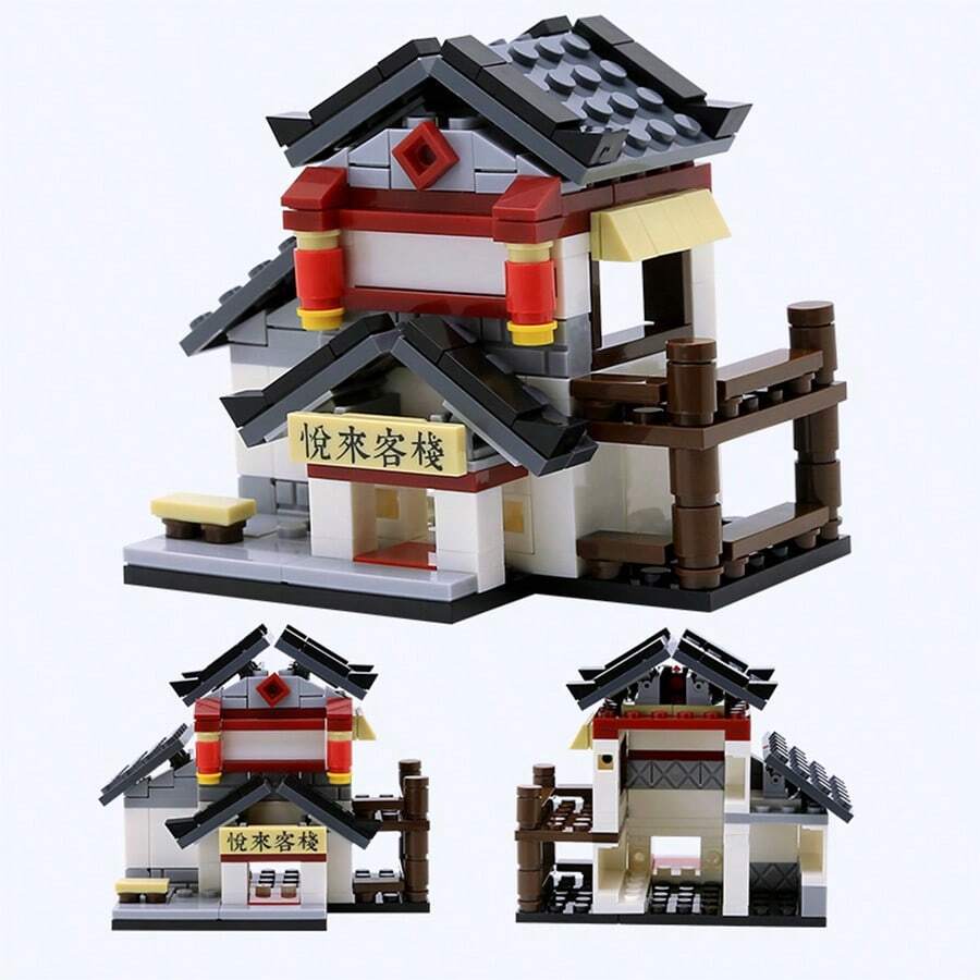 City Corner Model Flower House Building Block Set The Inn Teahouse ...