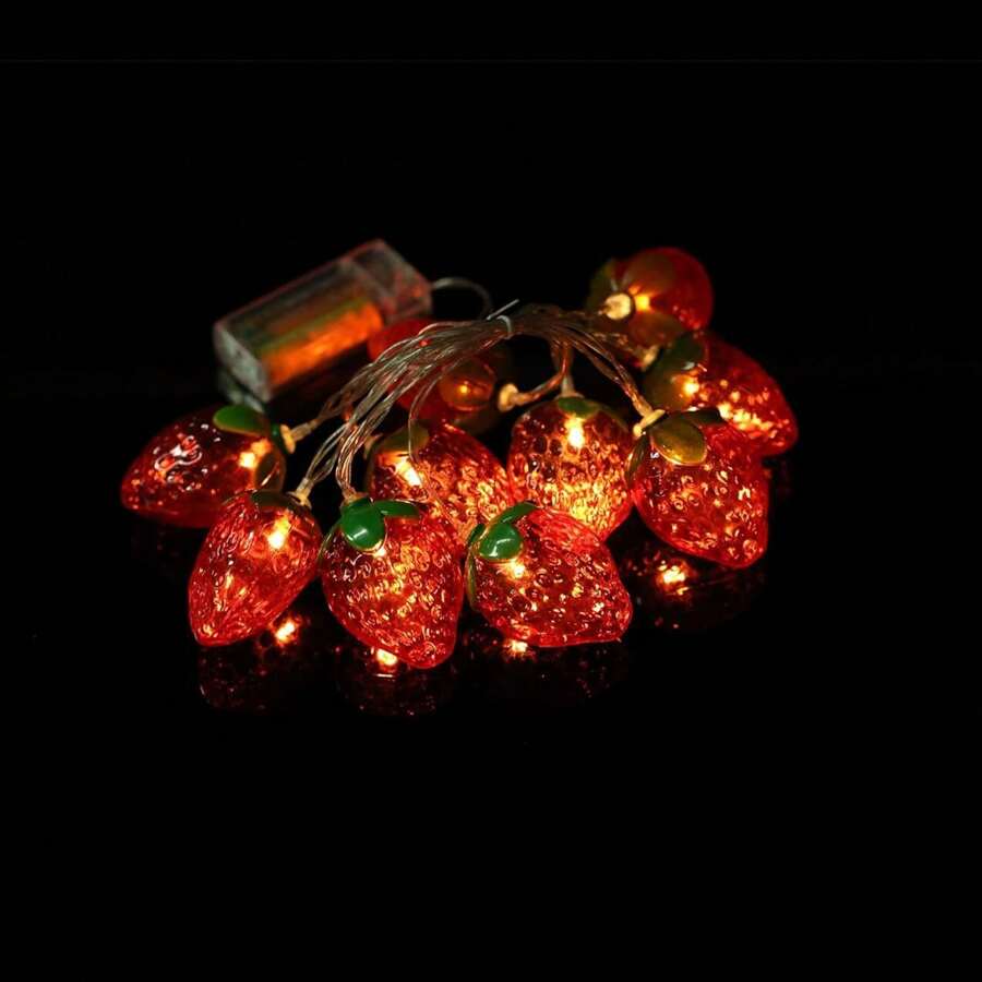 6.5FT 10LED Strawberry String Lights Christmas Decorative Fairy Lights ...