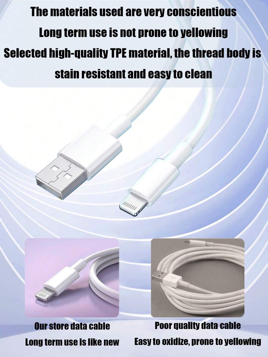 USB To IOS Interface Data Cable, TPE Glossy Material, 20W High-Power ...