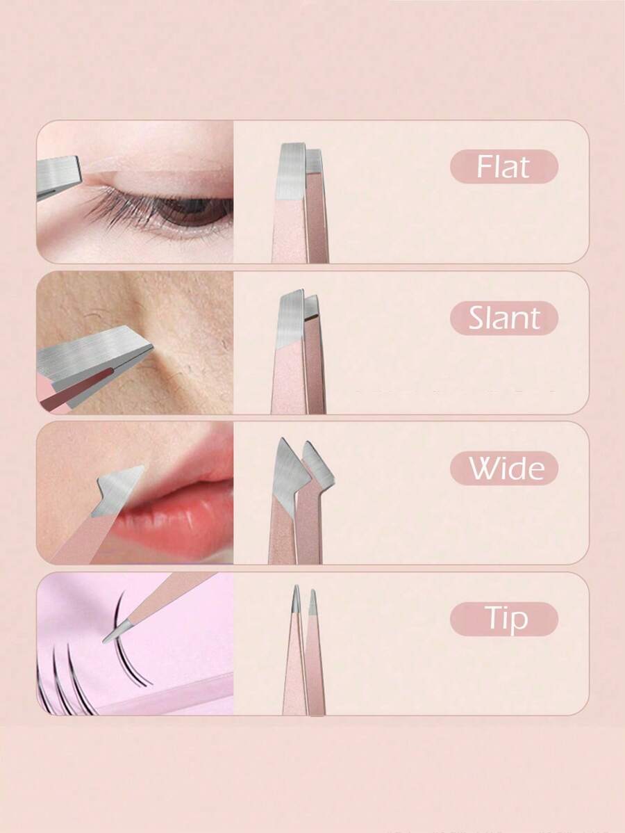 Professional Stainless Steel Tweezers For Eyebrows - Great Precision ...