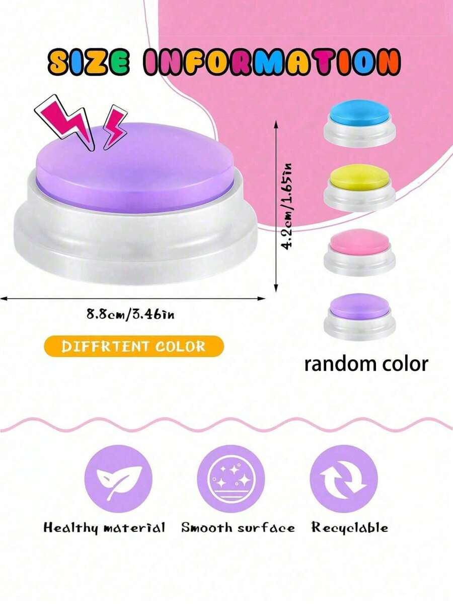 3pcs Answer Buzzers, Button Answer Buzzers Game Show Buzzer, Recordable ...