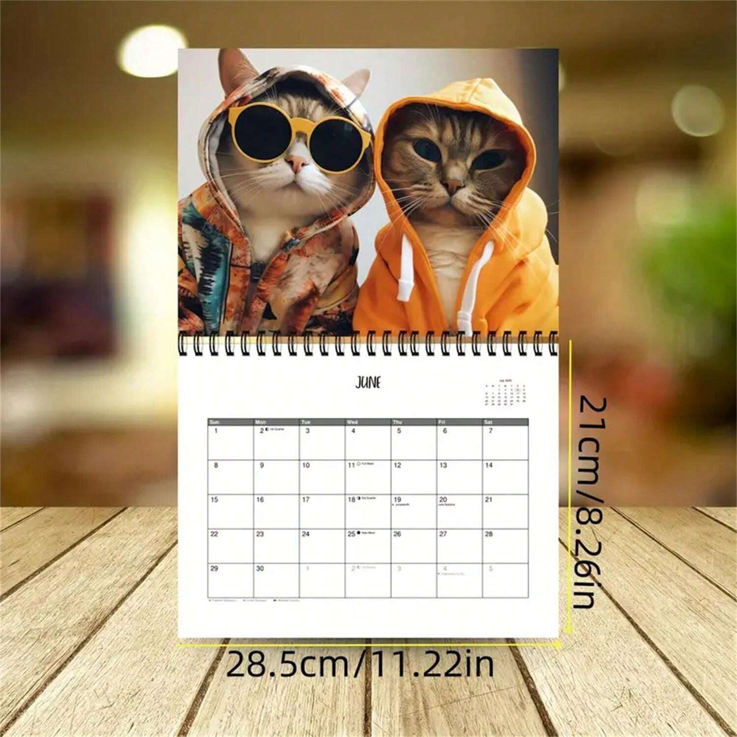 Calendario estiloso de gatos 2025: Moda felina para el año próximo - Planificador mensual con ...