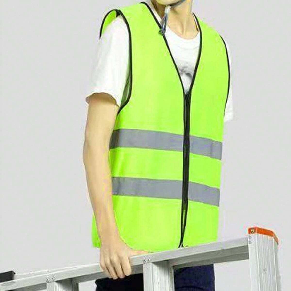 Reflective Safety Vest For Summer, Fluorescent Green Work Clothes For ...