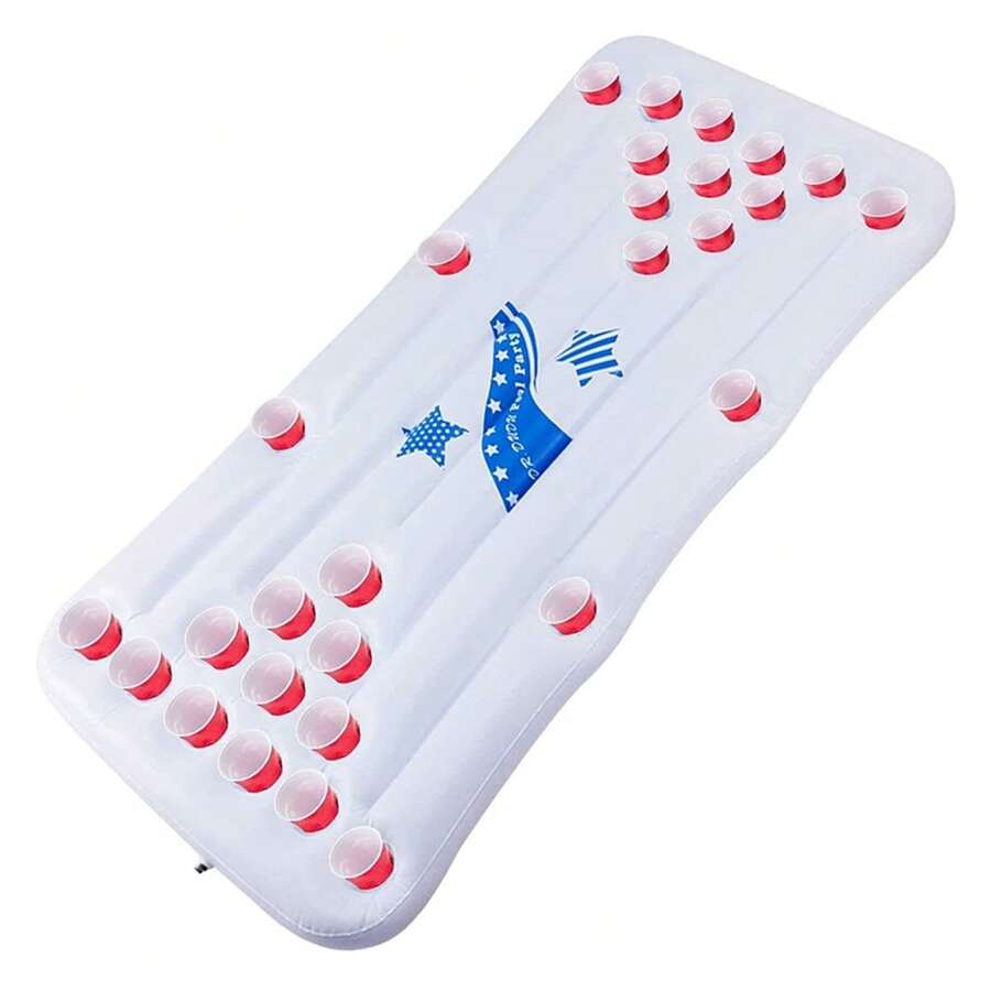 Air Mattress Beer Pong Table Inflatable Floating Beer Pong Table ...