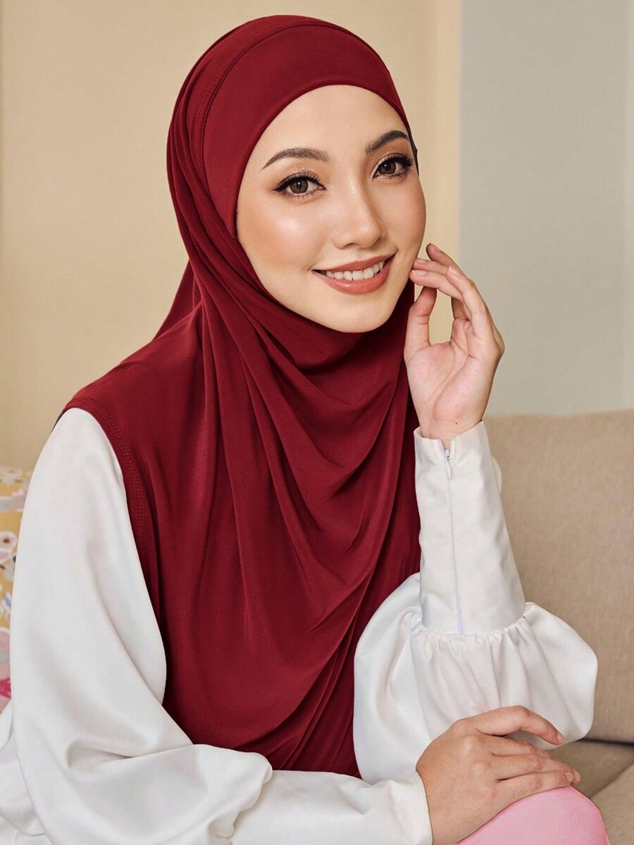 1pc L Size Women's Easy Wear Viscose Hijab Headscarf, Instant Hijabs ...