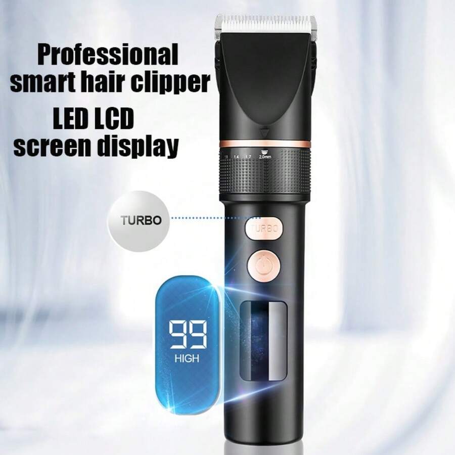 Men's Electric Hair Clipper Rechargeable Hair Cutter Stainless Steel ...