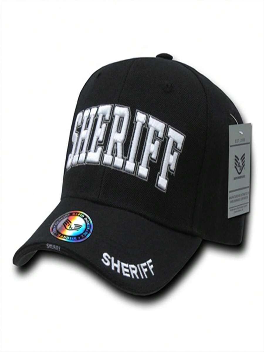 Rapid Dominance JW-SHERIFF Deluxe Law Enforcement Caps- Sheriff- Black ...