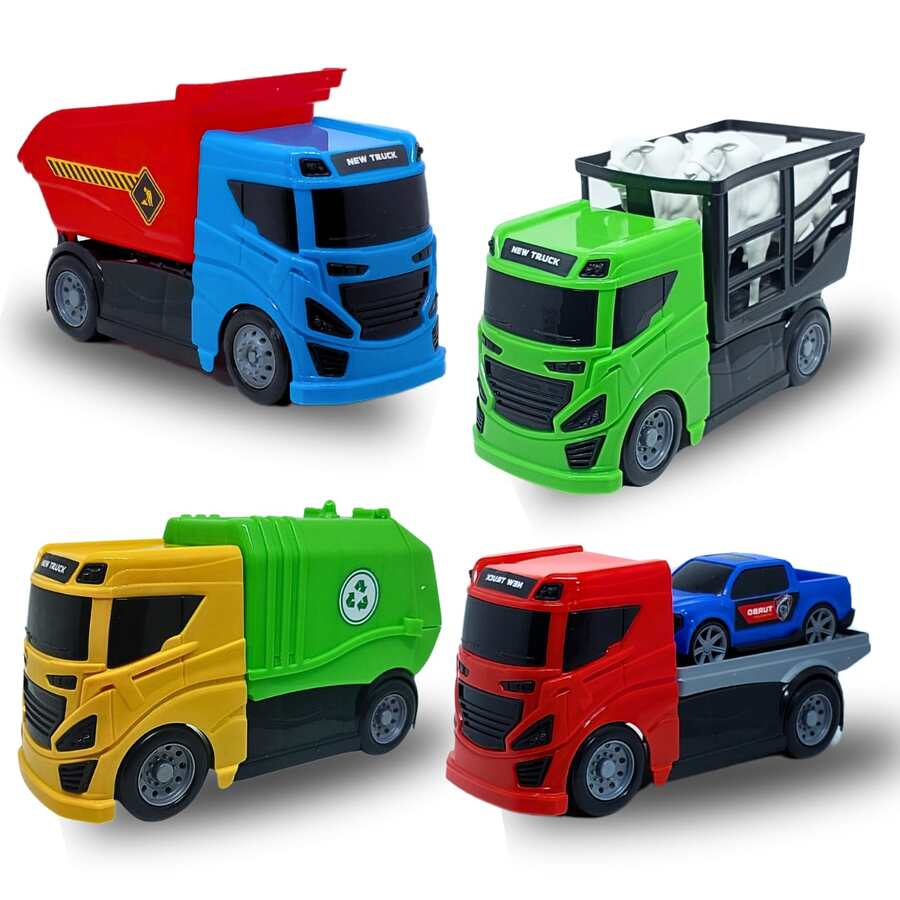 Toy Kit 4 Dump Truck Garbage Collection Trailer Large Ox Truck Various ...
