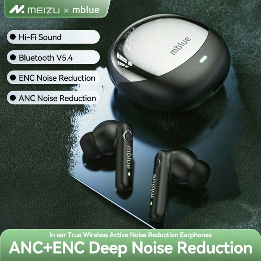 mblue Meizu Mblue AR09ANC Active Noise Cancelling Bluetooth 5.4 ...