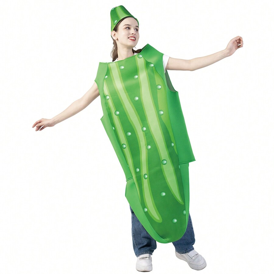 Adult Pickle Hamburger Lettuce Costume Cosplay Fun Food Costumes For ...