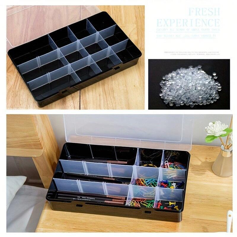 Caja de almacenamiento de plástico grueso de 15 celdas grandes con ...